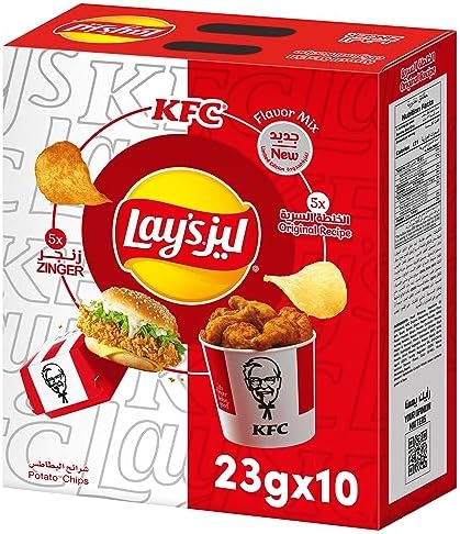 سعر Lays KFC Original & Zinger, 23gx10 Duplex Pack, Crispy & Crunchy ...