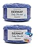 Bernat Baby Blanket Dappled Yarn, 10.5 Oz, Wandering Blue - 2 Pack ...