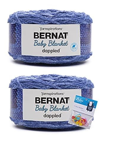 Bernat Baby Blanket Dappled Yarn, 10.5 Oz, Wandering Blue - 2 Pack ...