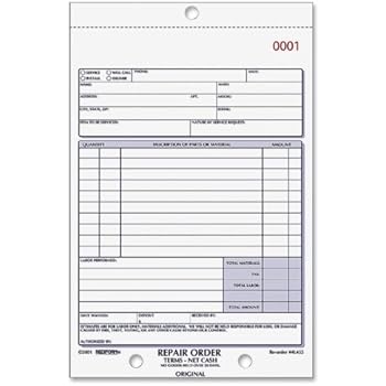 Amazon.com : Rediform 1L114 Material Requisition Book 4 1/4 x 7 7/8 Two ...
