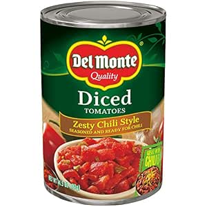 Amazon.com: Del Monte Canned Diced Tomatoes Zesty Chili Style, 14.5 ...