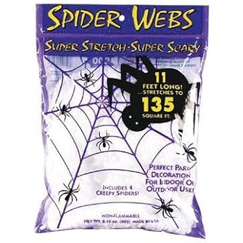 Amazon.com: Spooky Halloween Stretch Spider Web: Toys & Games