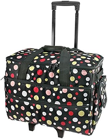 Large Sewing Machine Trolley Bag on Wheels in a Durable Black Fabric ...