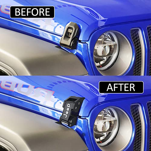 RANGEOF Jeep Hood Latches Aluminum Hood Catch Kit for 2007-2018 Jeep ...