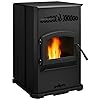 PelPro PP70 Pellet Stove for Home Heating - 70 lb Hopper, 42,500 BTU ...