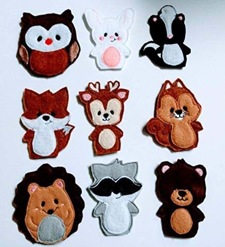 Amazon.com: Forest Animals Finger Puppets Toy for Storytelling Gift ...