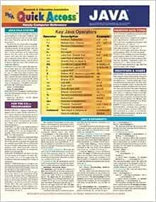Java Quick Access (Quick Access Reference Charts): The Editors of REA ...