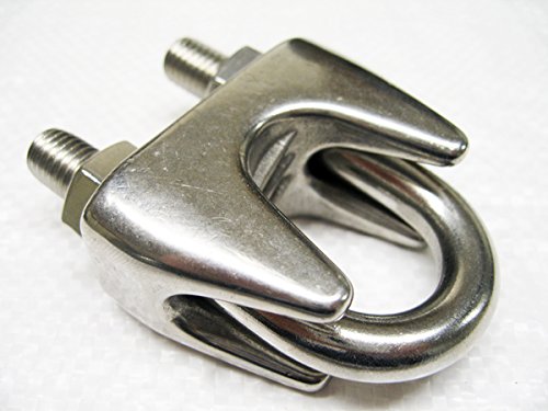 22MM Stainless Steel DIN741 Wire Rope Grip - Marine Boat Clamp: Amazon ...