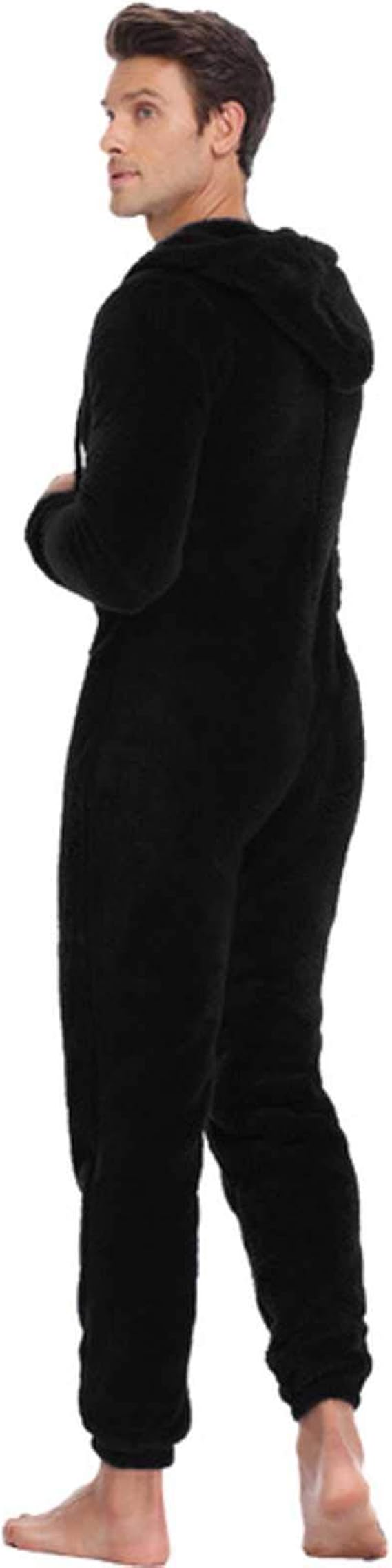 Men Warm Fluffy Sleep Lounge Adult Sleepwear One Piece Pyjamas Male ...