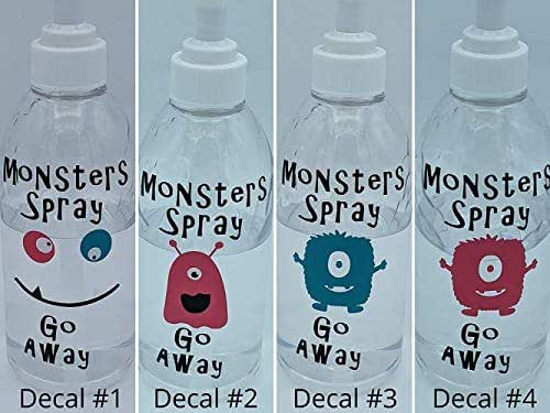 Amazon.com: Monster spray Go Away Decal, Monster Spray Stay Away Label ...
