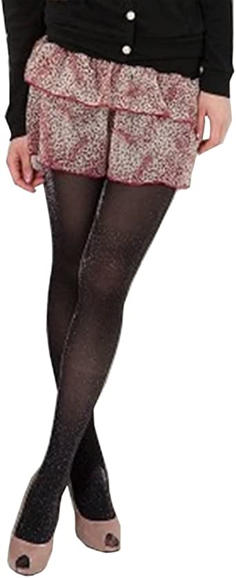 Beautiful Stylish Silver Shiny Opaque Pantyhose Tights Brown at Amazon ...
