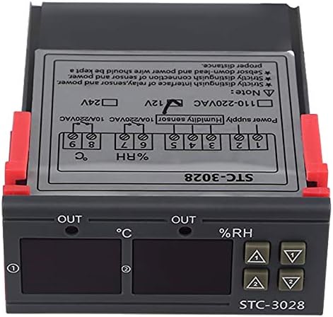 Noblik Stc-3028 Digital Temperature Humidity Meter 110-220V 10A Thermostat Dual Display ...