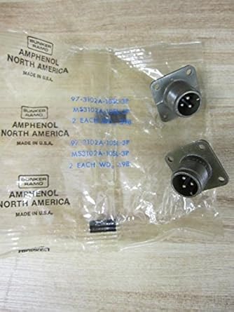 Amphenol MS3102A-10SL-3P Connector 973102A10SL3P (Pack of 2): Amazon ...