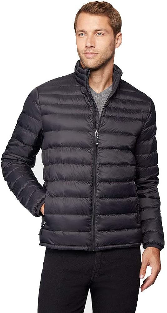 32° DEGREES Mens Ultra- Light Down Packable Jacket, Black, Size XLarge ...
