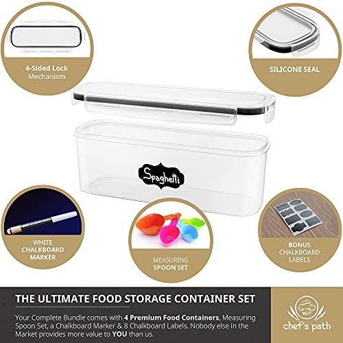 Chef's Path Airtight Food Storage Container Set (Set of 6) - Ideal for ...