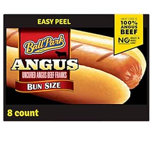 Amazon.com: Ball Park Original Angus Beef Hot Dogs, 8 Count : Grocery ...