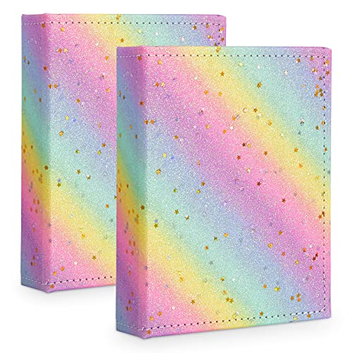FIODAY 2 Pack Small Photo Albums 4x6, Glitter Mimi Photo Book for Kids ...