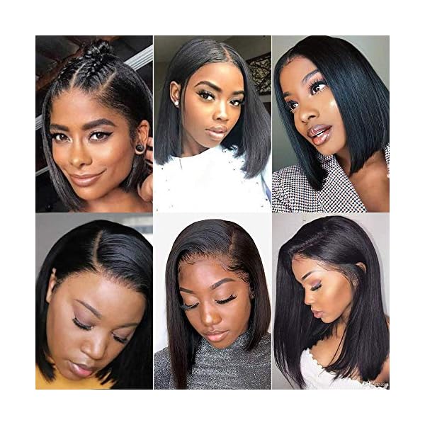 8 Inch Short Bob Wigs Human Hair 4X4 Lace Closure Bob Wig 150% Density ...