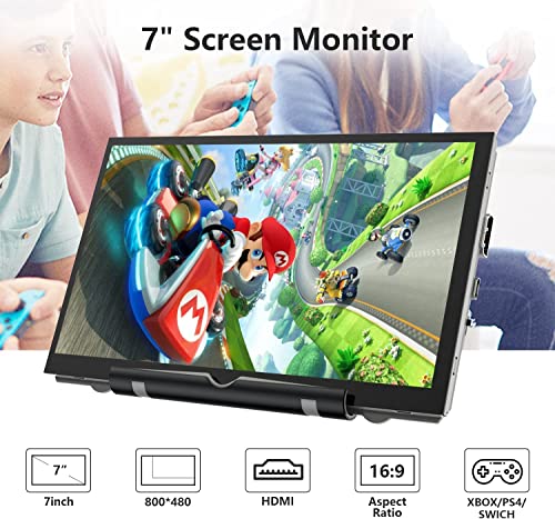 HAMTYSAN Raspberry Pi Screen 7 Inch HDMI Monitor 800x480 LCD Screen ...