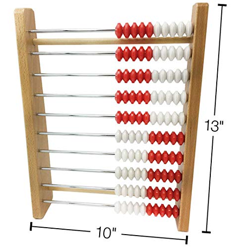 hand2mind 100 Bead Wooden Rekenrek, Abacus for Kids Math, Math ...