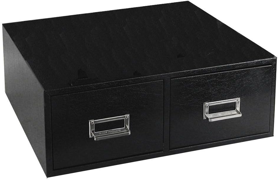 Buddy Products 2 Drawer Card File, Steel, 5 x 8 Inches, Black (1658-4 ...
