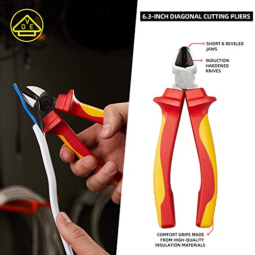 Insulated Pliers Set, AKM 4-Piece 1000V VDE Insulated Tools Set, Tongue ...