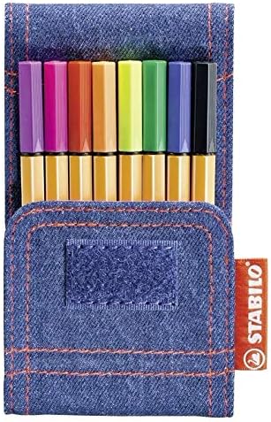 STABILO point 88 mini in a jean pouch of 8 assorted colours – BigaMart