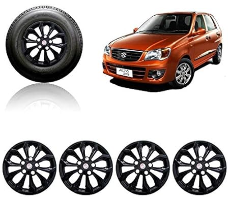 Auto Pearl Car Full Black Wheel Cover Caps 13 inch Press Type Fitting ...