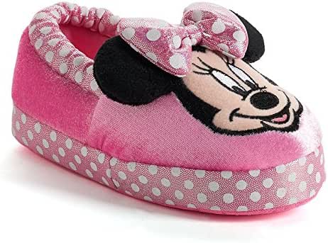 Amazon.com | Disney Minnie Mouse Toddler Girls' Slippers | Slippers
