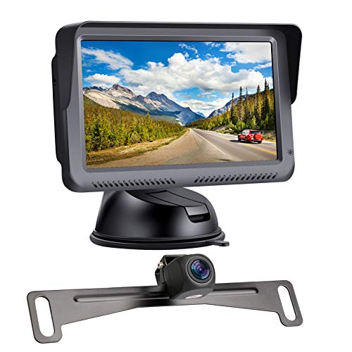 Regetek HD Digital Backup Camera System 5'' LCD Monitor Waterproof ...