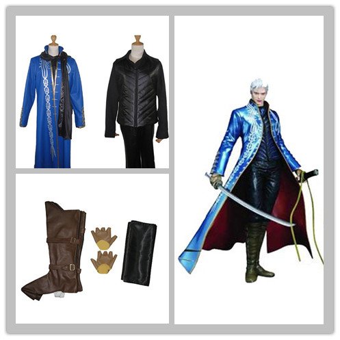 Buy Devil May Cry III Vergil Vergil Cosplay Costume Full Set Online at ...