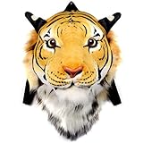 3D Tiger Head Plush Backpack