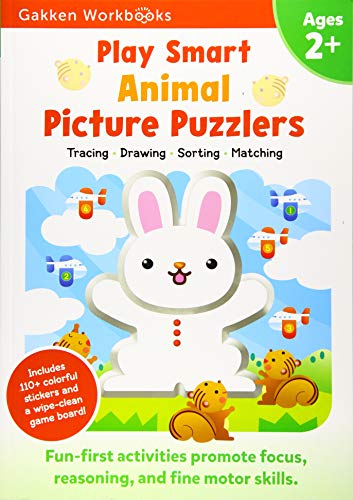 Play Smart Animal Picture Puzzlers Age 2+: Preschool Activity Workbook ...