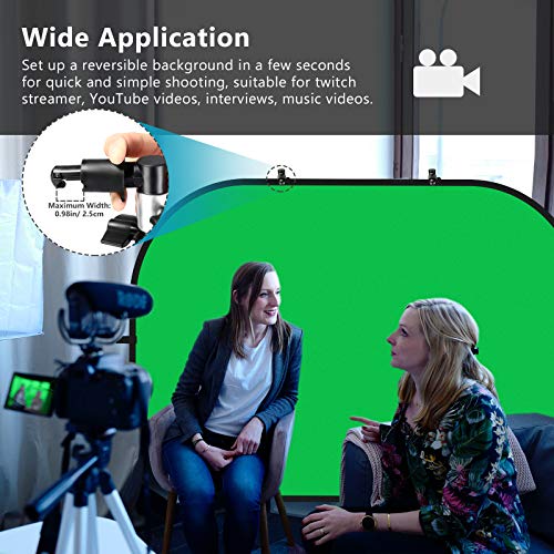NEEWER 5x7ft/1.5x2m Chromakey Green Screen Blue Green 2 in 1 Double ...