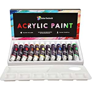 Amazon.com: Acrylic Paint Set By Color Technik, Professional Artist ...