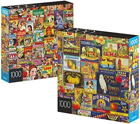 Spin Master 2-Pack of 1000-Piece Jigsaw Puzzles, for Adults, Families ...