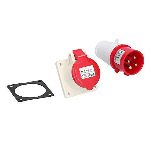 Industrial Plug Socket,3 Phase Plug 4 Pin Connector Plug 3 Phase ...