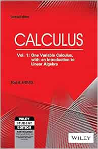 Calculus - Vol. 1-International Edition: Tom M. Apostol: Amazon.com: Books