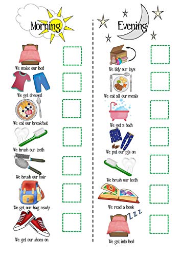 Kids Daily Routine, Pen board, Magnet, Morning and Evening Routine, Dry ...