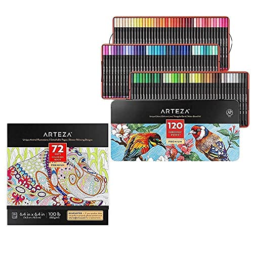 Arteza Fineliner Pens and Coloring Book Bundle | Guatemala Digital ...