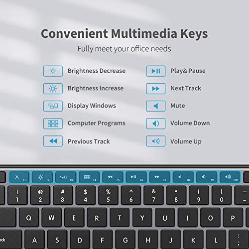 Multi-Device Bluetooth Keyboard with Touchpad for Mac OS/iOS/iPad OS ...