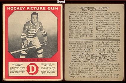 1933 V252 Canadian Gum Regular (Hockey) Card# 21 mervin red dutton of ...