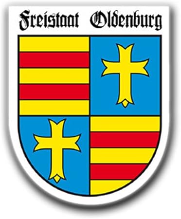 Aufkleber/Sticker Freistaat Oldenburg Auto Aufkleber Altes Wappen 5x4cm ...