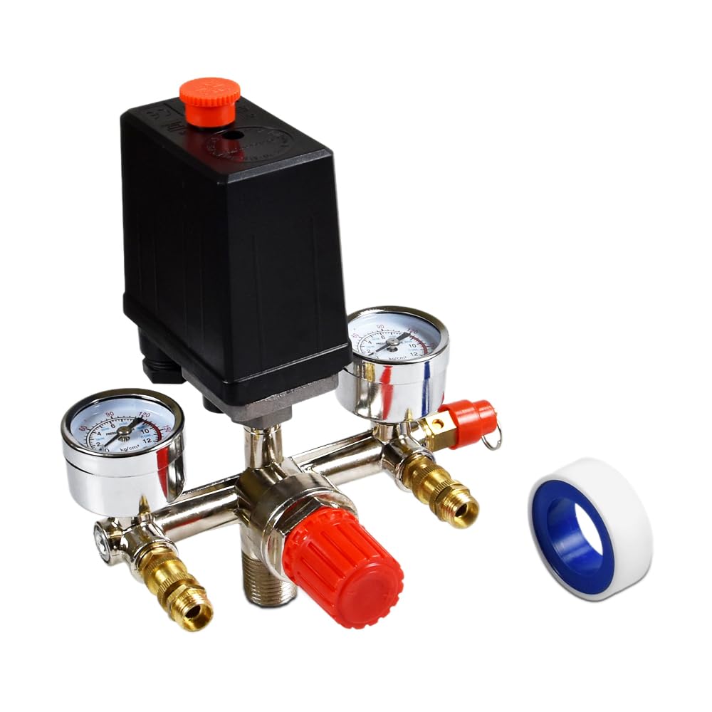 Air compressor pressure valve pressure switch manifold regulator ...