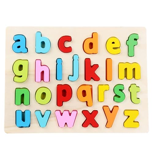 Kunmark Wooden Alphabet Puzzle ABC Jigsaws Chunky Letters Early ...