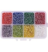 Amazon.com: PH PandaHall 1440 Pcs 6/0 4mm 8 Colors Glass Seed Beads ...
