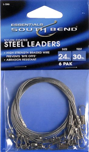 South Bend Nylon-Coated Steel Leader, 24-Inch - MasterBasser