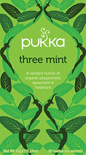 Pukka Three Mint, Organic Herbal Tea with Peppermint, Spearmint and ...