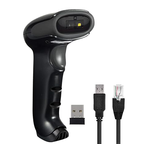 1D 2D Wireless Barcode Scanner, Wonsidary Bluetooth 2.4GHz Wireless ...