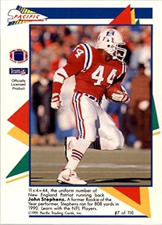 Amazon.com: 1991 Pacific Flash Cards #7 John Stephens NFL Football ...